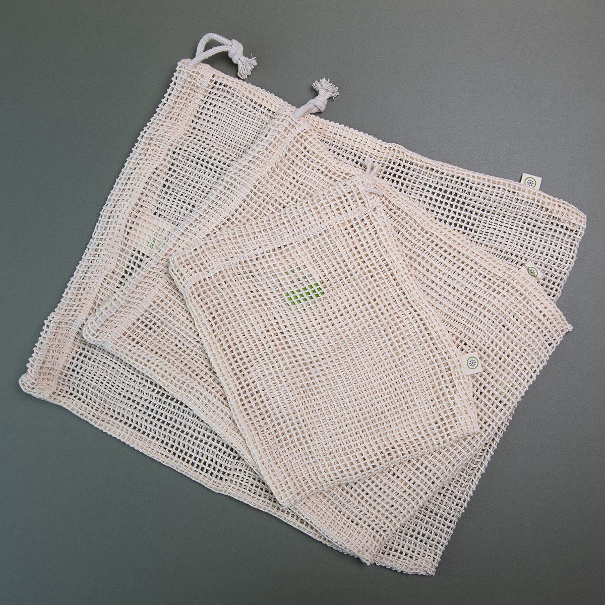x3 Organic Cotton Mesh Produce Bags | Life Before Plastic