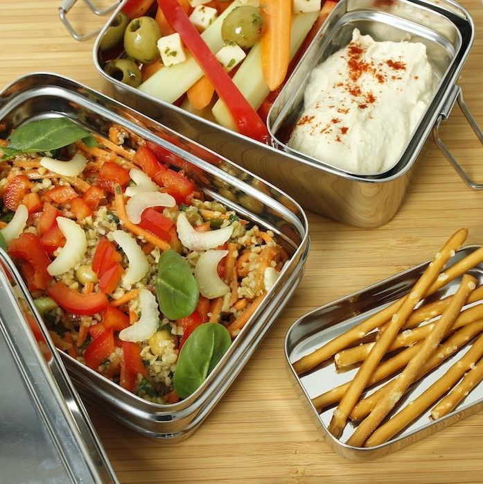 Reusable Two Tier Lunch Box with Mini Container | Life Before Plastic